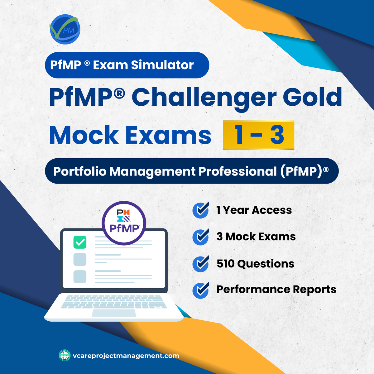 PfMP Exam Simulator | PfMP Certification Mock Exams Gold 1 - 3 – vCare Project Management
